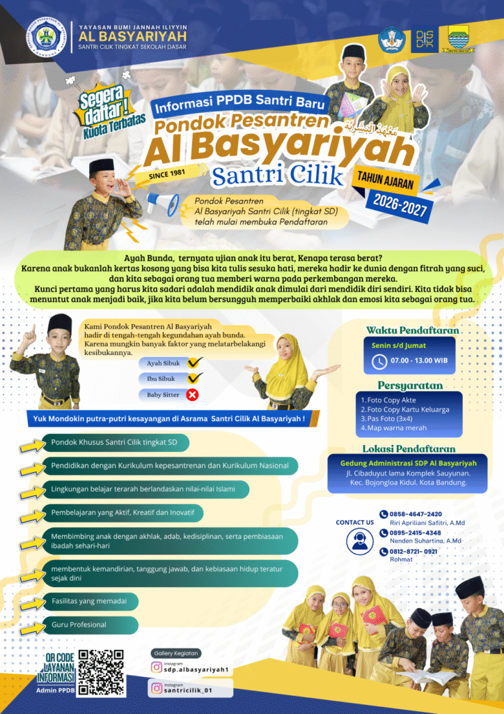 PPDB SD Pondok Pesantren Al Basyariyah Santri cilik 2026-2027 telah ...